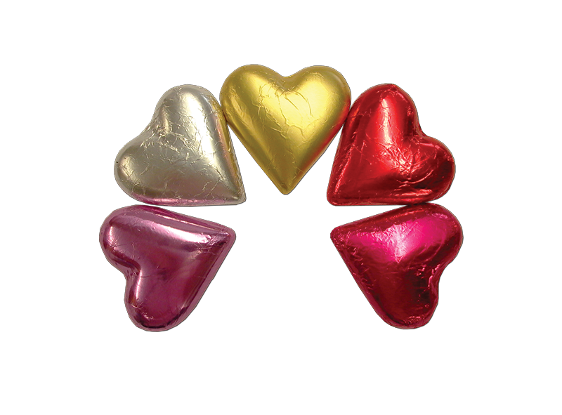 Large Hearts Milk Chocolate (40pce) - Devonport Chocolates Trade
